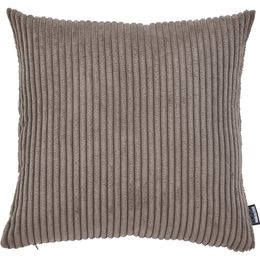 Dekokissen done., B:45cm L:45cm, braun, Obermaterial: 92% Polyester, 8% Nylon, Dekokissen_Sitzkissen_Kissenh&uuml;llen, "Zoom", Kissenh&uuml;lle aus modernem