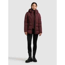 Khujo Damen Steppjacke "RABB 2IN1 (EINSATZ HERAUSNEHMBAR)"moscato rot, Gr. S, unifarben, 100% Polyester, Jacken