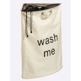 W&auml;schekorb HEINE HOME, B:35cm H:60cm T:35cmnatur, Kunststoff, Metall, Polyester, W&auml;schesammler