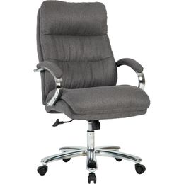 Chefsessel Duo Collection, B:83cm H:115cm T:70cm, grau, 100% Polyester, St&uuml;hle, "Chefsessel Federico 180 kg", Federkern, bis 180 kg