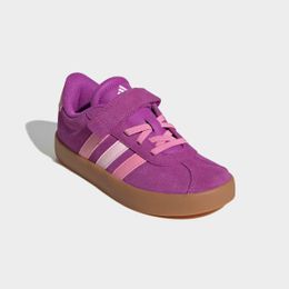 Mädchen Sneaker "VL COURT 3.0", adidas Sportswear, Gr. 35, pink, Leder, Synthetik, Schuhe, inspiriert vom Design des adidas samba
