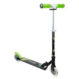 Muuwmi Scooter "Aluminium Scooter 125 mm mit Leuchtrollen", B:34,5cm L:71,5cmgrün, Roller