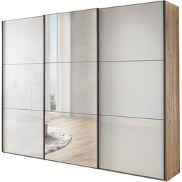 Schwebet&uuml;renschrank Wiemann, B:246cm H:217cm T:67cmbianco, eiche, nachbildung, Schr&auml;nke, "Phoenix, Made in Germany, modernes Design, Highlight,