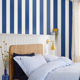 Joules Vliestapete "Harborough Stripe", B/L: 0,52m x 10m, Rollen: 1, blau, Wohnzimmer, Tapeten, gestreift