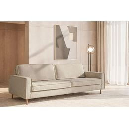 3-Sitzer Home Affaire, B:236cm H:85cm T:97cmcreme, 100% Polyester, Sofas, "Pinto Skandi,Maxi-Ausführung, 236 cm, Chenille, Struktur"