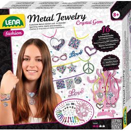 LENA Kinder Kreativset "Metal Jewelry Crystal Gem", bunt, Kreativsets, Made in Europe