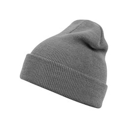 MSTRDS Damen Beanie "MSTRDS Accessoires Beanie Basic Flap"schwarzgrau, Kunstfaser, M&uuml;tzen