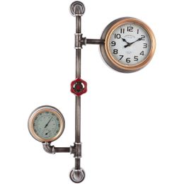 Wanduhr, B:42cm H:60cm T:9cm, silber, CASABLANCA BY GILDE, Wohnzimmer, Wanduhren, "Wanduhr "Abola""
