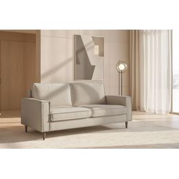 2-Sitzer Home Affaire, B:166cm H:85cm T:97cmcreme, 100% Polyester, Sofas, "Pinto Skandi, 166 cm, Chenille, Struktur"