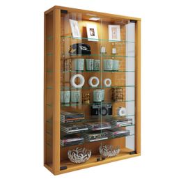 Wandregal Vcm, B:59cm, braun, Wohnzimmer, Regale, "Wandvitrine Hängevitrine Glasvitrine Vitrosa Mini"