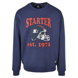 Herren Rundhalspullover "Starter Black Label Herren Starter Football Crewneck"dunkelblau, Gr. XXL, STARTER Black Label, unifarben, 65% Baumwolle, 35%