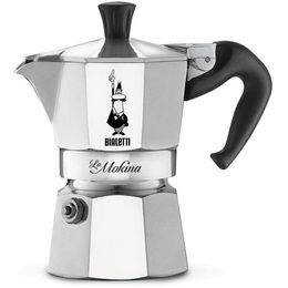 Bialetti Espressokocher "Moka Express La Mokina", 0,04 l, grau, Kaffeemaschinen, f&uuml;r den Espressoschluck zwischendurch, Aluminium
