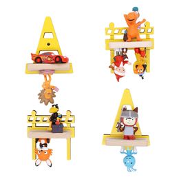 Wandregal BOARTI, B:25cm T:19cm, gelb, Wohnzimmer, Regale, "Regal Baustelle Kinder Toniebox Tonies Figuren"