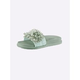 Siebi&acute;s Badepantolette SIEBI`S, Damen, Gr. 37, eucalyptus, Synthetik, Schuhe