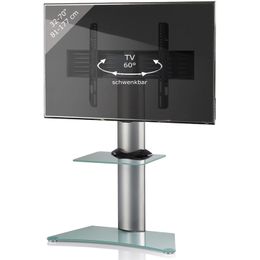 Wohnzimmertisch Vcm, B:80cm, silber, Sideboards, "Universal TV Fernseh Ständer Standfuß Alu Zental"
