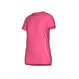 TRIGEMA Damen T-Shirt "TRIGEMA Sportshirt in Melange-Optik", rosa, Gr. L, 90% Polyester, 10% Elasthan, Shirts