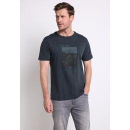 Street One MEN Herren T-Shirtnocturnal blau, Gr. XL, unifarben, Web, 100% Baumwolle, Shirts, aus reiner Baumwolle
