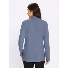 Classic Basics Damen Strickjacke, blau, Gr. 38, unifarben, 80% Polyacryl, 20% metallisierte Fasern, Strickjacken