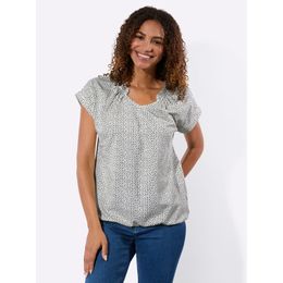 Inspirationen Damen Kurzarmshirt "Kurzarm-Shirt", bunt, Gr. 38, gemustert, mehrfarbig, 95% Baumwolle, 5% Elasthan, Shirts