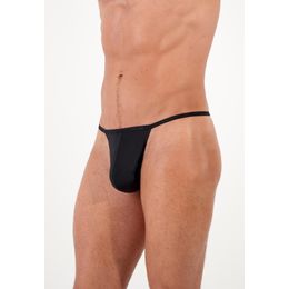 HOM Herren G-String "Plumes", Gr. XL, schwarz, Microfaser, Obermaterial: 76% Polyamid, 24% Elasthan, Unterhosen, Mikrofaser, ultrad&uuml;nn, elastisch
