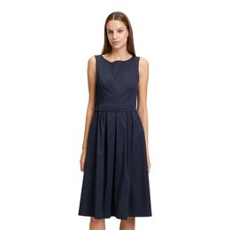 Vera Mont Damen Sommerkleid "Damen tailliert", blau, Gr. 44, Obermaterial: 75% Baumwolle, 22% Polyamid, 3% Elasthan, Kleider, Falten