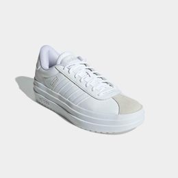 Plateausneaker "VL COURT BOLD", adidas Sportswear, Gr. 40, wei&szlig;, Leder, Synthetik, Schuhe, Design auf den Spuren des adidas Gazelle Bold