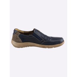 CLASSIC Herren Slipper, Gr. 45marine, Leder, Rindsleder, Schuhe