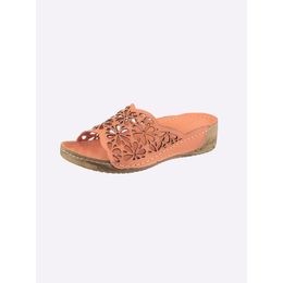 Pantolette Andrea Conti, Damen, Gr. 36, lachs, Glattleder, Schuhe Pantolette
