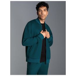 TRIGEMA Herren Sweatjacke "TRIGEMA Collegejacke in weicher Sweat-Qualit&auml;t", blau, Basic, Gr. XL, Sweatware, 70% Baumwolle, 30% Polyester, Sweatjacken