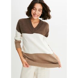 bonprix Damen Strickpullover "Pullover", braun, Gr. 32, Obermaterial: 100% Polyacryl, Pullover, Pullover