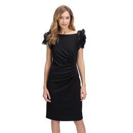 Vera Mont Damen Cocktailkleid "Damen mit Raffung", schwarz, Gr. 42, Obermaterial: 95% Polyester, 5% Elasthan; Besatz: 100% Polyester; Futter: 100%