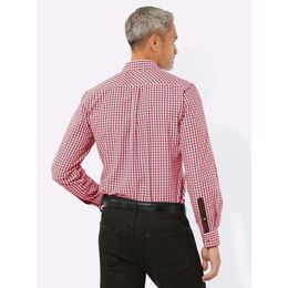 CLASSIC Herren Karohemdkirsche, meliert, Gr. 41, gemustert, kariert, mehrfarbig, 50% Baumwolle, 50% Polyester, Hemden
