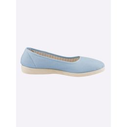 Casual Looks Damen Slipper, Gr. 41, blau, Textil, Schuhe