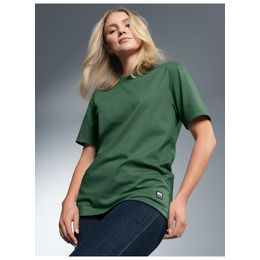 TRIGEMA Damen T-Shirt "TRIGEMA Heavy T-Shirt aus 100% recycelter Baumwolle", gr&uuml;n, Basic, Gr. XXXL, 100% Baumwolle (recycelt), Shirts