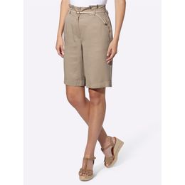 Bermudas Heine, Damen, Gr. 38, Normalgr&ouml;&szlig;en, beige, 100% Lyocell, unifarben, Hosen Bermudas