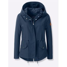 Casual Looks Damen Langjacke, blau, Gr. 20, unifarben, 100% Polyester, Jacken