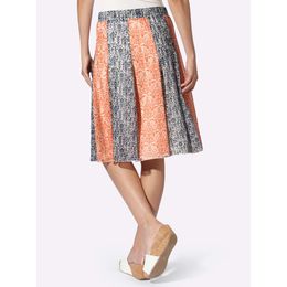 Heine Damen Schlupfrockorange, taubenblau, bedruckt, Gr. 38, bedruckt, gebl&uuml;mt, gemustert, mehrfarbig, 96% Polyester, 4% Elasthan, R&ouml;cke