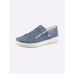 Sneaker Remonte, Damen, Gr. 37, mittelblau, Glattleder, Schuhe Sneaker