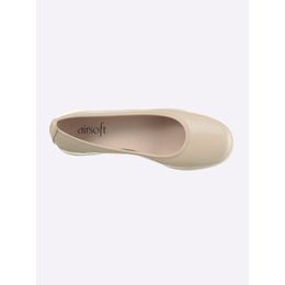Classic Basics Damen Ballerina, Gr. 40, beige, Lackleder, Leder, Basic, Schuhe