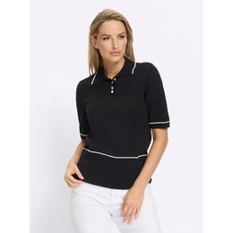 Heine Damen Strickpullover "Pullover"schwarz, Gr. 40, unifarben, 60% Viskose, 40% Baumwolle, Pullover