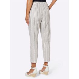 Classic Basics Damen 7/8-Hose, wei&szlig;, Gr. 56, gemustert, mehrfarbig, 100% Polyester, Hosen