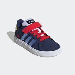 Mädchen Sneaker "ADIDAS DISNEY SNOW WHITE GRAND COURT 00S KINDER", adidas Sportswear, Gr. 35dunkelblau, blau fusion, better scarlet, Synthetik, Schuhe