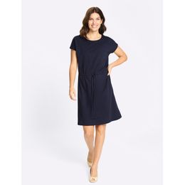 Classic Basics Damen Shirtkleid "Jersey-Kleid"marine, Gr. 46, gemustert, mehrfarbig, Jersey, 100% Baumwolle, Kleider