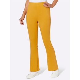 Damen Schlupfhoseocker, Gr. 46, unifarben, 95% Baumwolle, 5% Elasthan, Hosen
