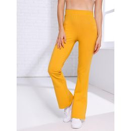 Damen Schlupfhoseocker, Gr. 44, unifarben, 95% Baumwolle, 5% Elasthan, Hosen