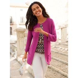 Casual Looks Damen Strickjackeerika, Gr. 38, unifarben, 80% Polyacryl, 20% Baumwolle, Strickjacken