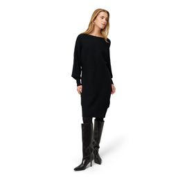 Zero Damen Strickkleid "Damen strukturiert U-Boot Ausschnitt"schwarz beauty, Gr. 34, Strukturmuster, Strick, Obermaterial: 50% Viskose, 30%