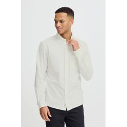 Blend Herren Langarmhemd "BHALO"snow wei&szlig;, Basic, Gr. XXL, unifarben, Web, 96% Baumwolle, 4% Elasthan, Hemden, L&auml;ssiges Langarmhemd mit Brusttasche