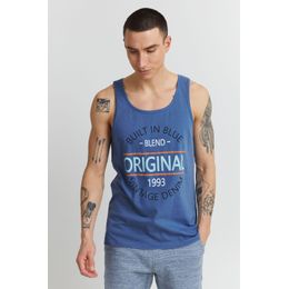 Blend Herren Tanktop "BHAlvarez"dutch blau, Gr. L, bedruckt, Web, 100% Baumwolle, Tops, L&auml;ssiges Tanktop mit Rundhalssauschnitt