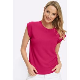 Heine Damen T-Shirt "Shirt", pink, Gr. 50, unifarben, 50% Modal, 44% Polyester, 6% Elasthan, Shirts